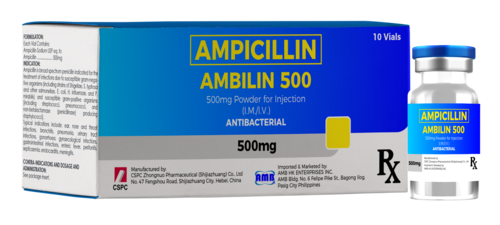 AMBILIN 500 Ampicillin 500mg Powder for IM/IV Injection 7mL 10's price ...